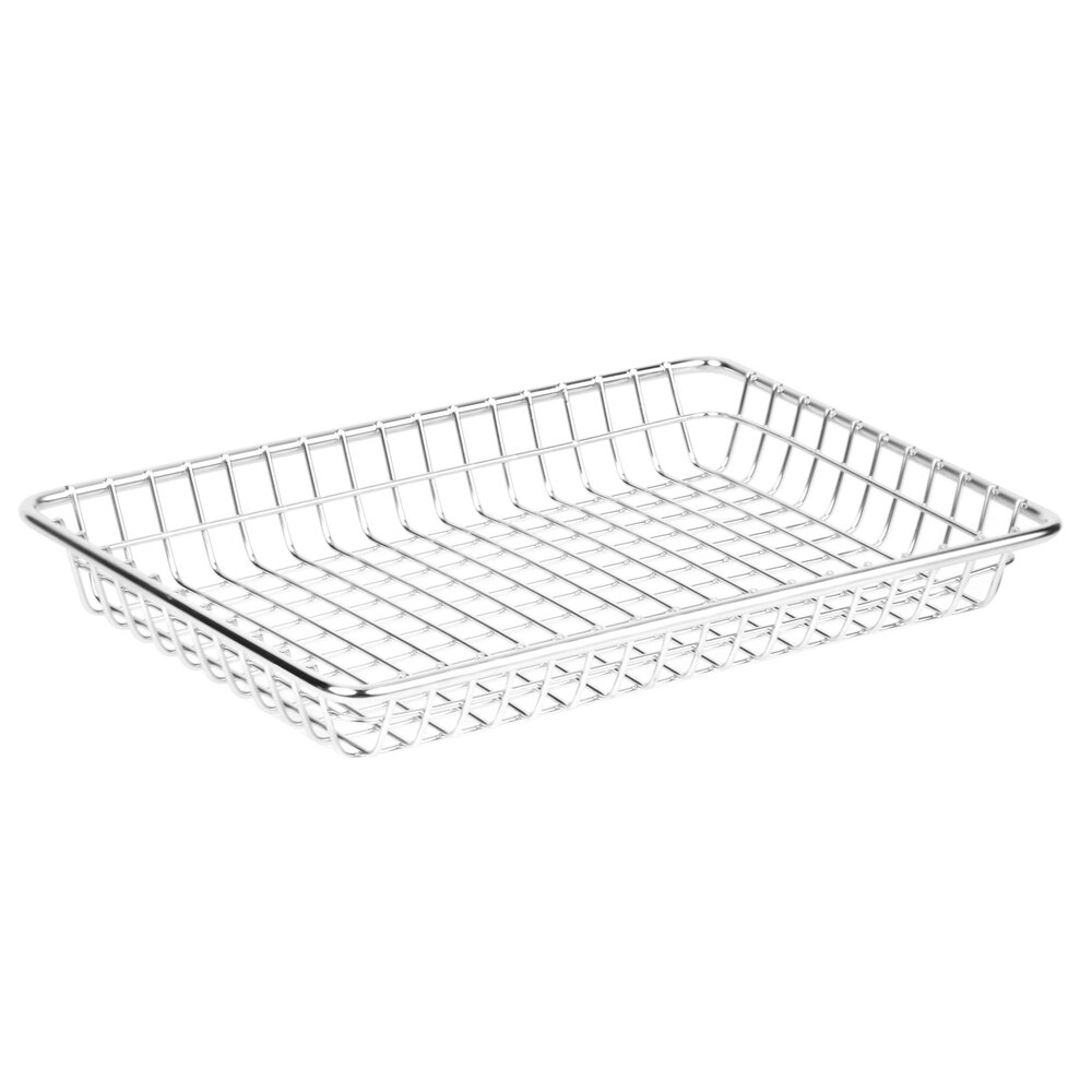 Clipper Mill by GET 4-835809 9" x 7" Stainless Steel Rectangular Wire ...