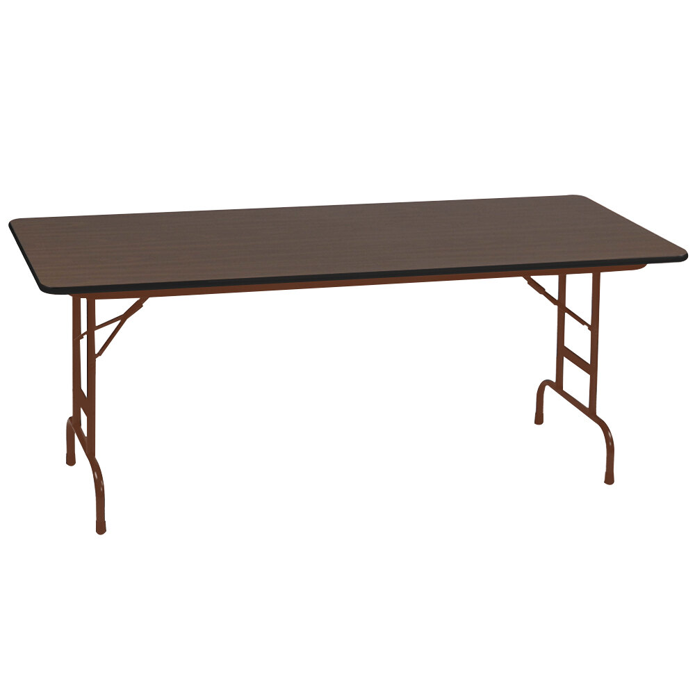 Correll 30" x 72" Rectangular Walnut High Pressure Heavy Duty ...