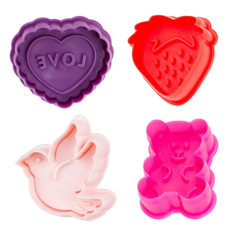 Valentine's Day Cookie Cutters, 4 Piece Set - WebstaurantStore