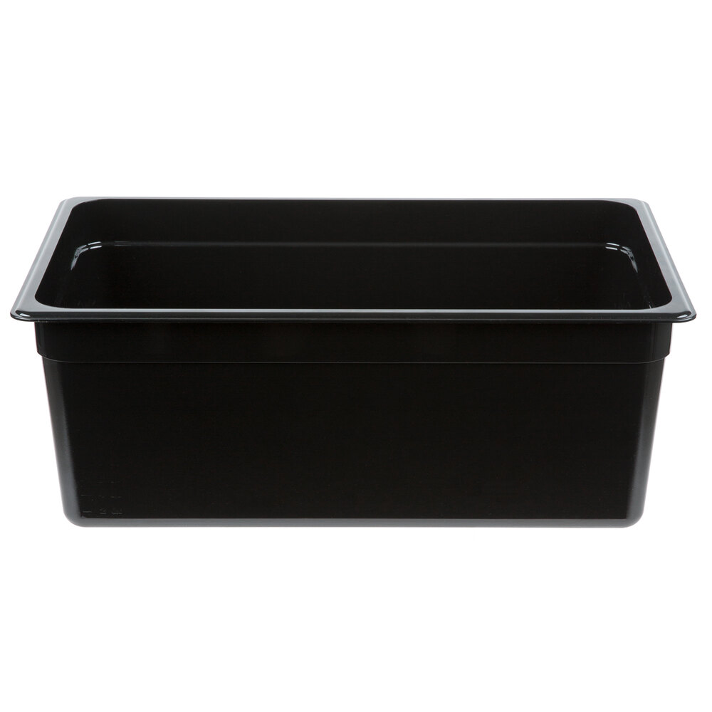 Cambro 18CW110 Camwear Full Size Black Food Pan - 8" Deep