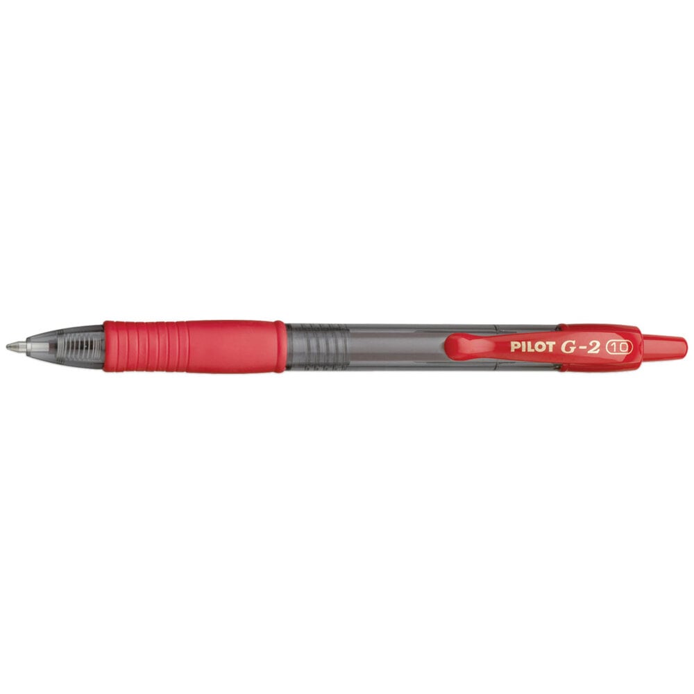 Pilot 31258 G2 Premium Red Ink with Translucent Smoke Barrel 1mm ...