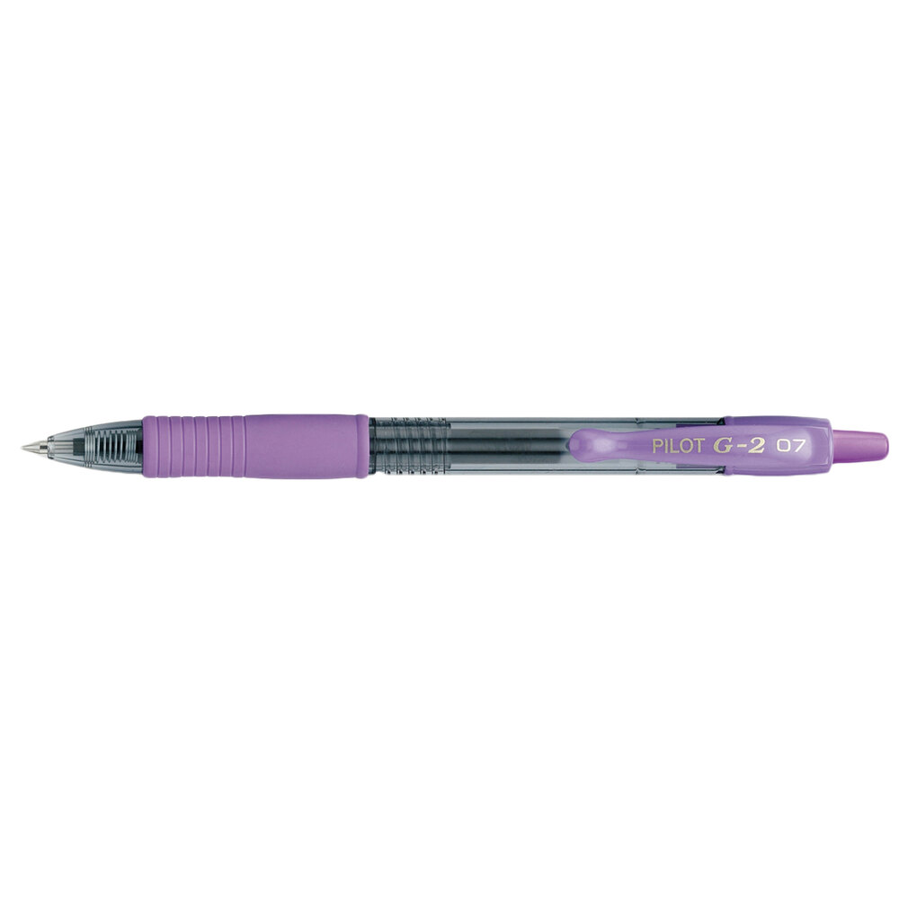 Pilot 31029 G2 Premium Purple Ink with Translucent Barrel 0.7mm ...