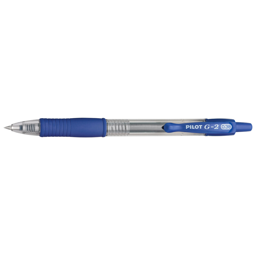 Pilot 31278 G2 Premium Blue Ink with Translucent Barrel 0.38mm Ultra ...