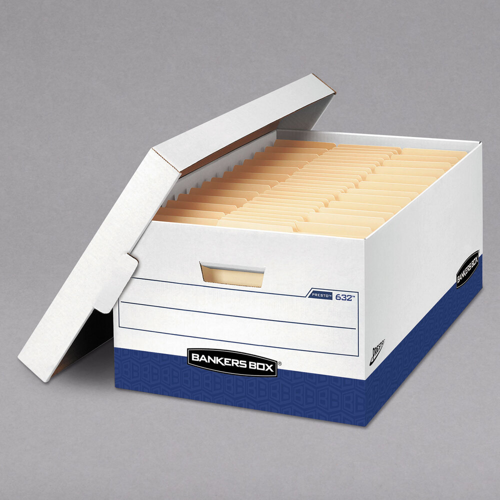 Fellowes 0063201 Bankers Box Presto 24" x 16" x 10 3/8" White Maximum ...