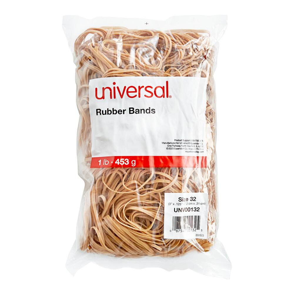 Universal UNV00132 #32 Rubber Bands, 1 lb. Beige, Approx. 820/Pack
