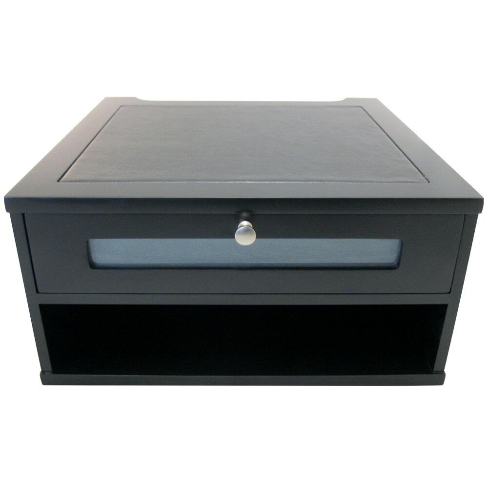 Victor 11755 Midnight Black Collection 13" x 13" x 6 1/2" Wood Monitor ...