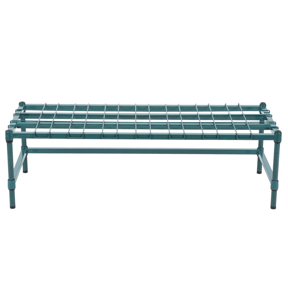 Regency 18" x 48" Heavy-Duty Green Dunnage Rack with Mat