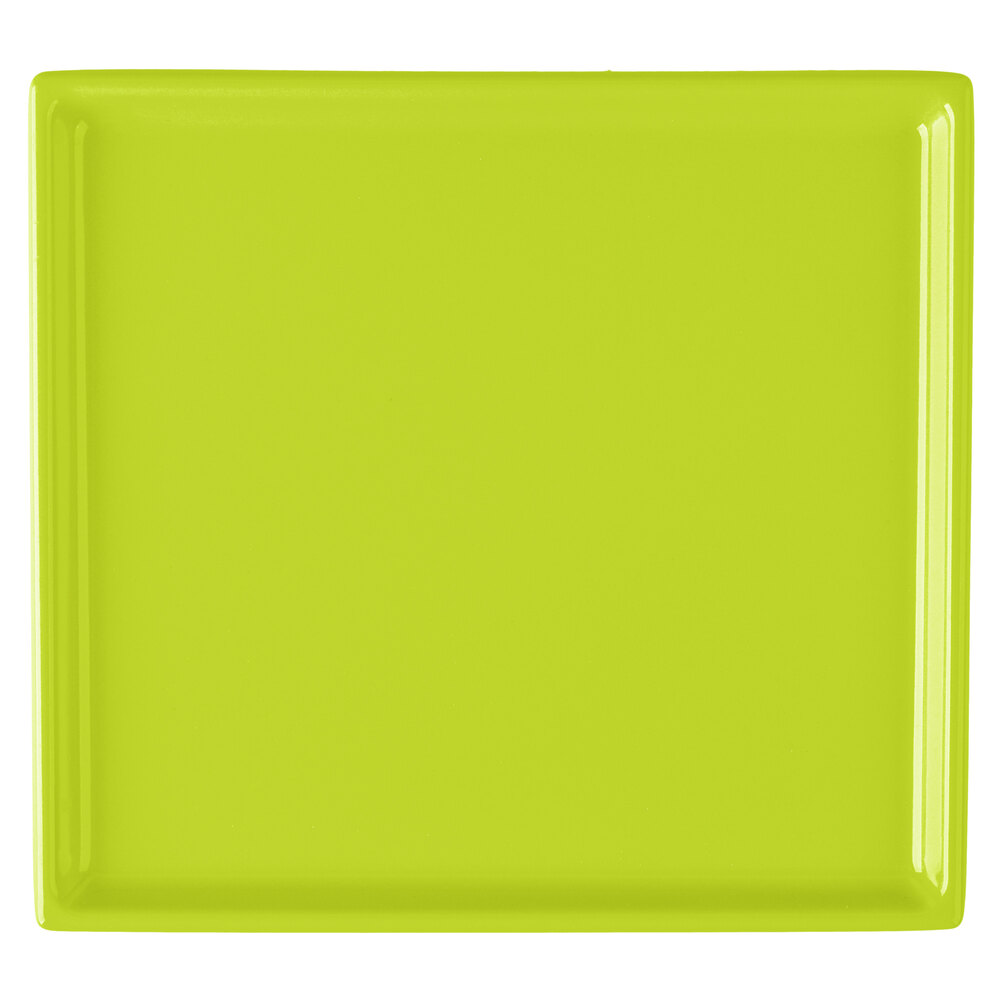 Tablecraft CW2116LG 7" x 6 1/2" x 3/8" Lime Green Cast Aluminum Sixth ...