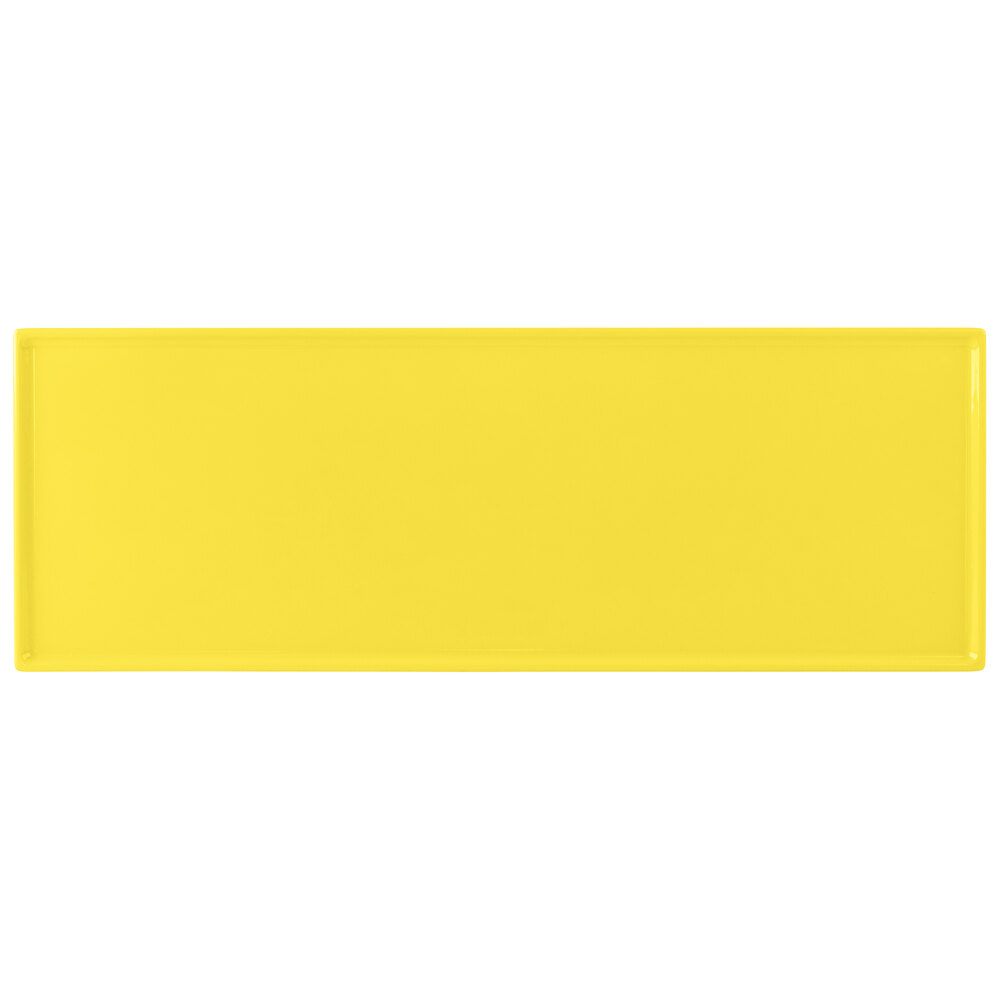 TableCraft CW2107Y 19 1/2" x 6 7/8" x 3/8" Yellow Cast Aluminum ...
