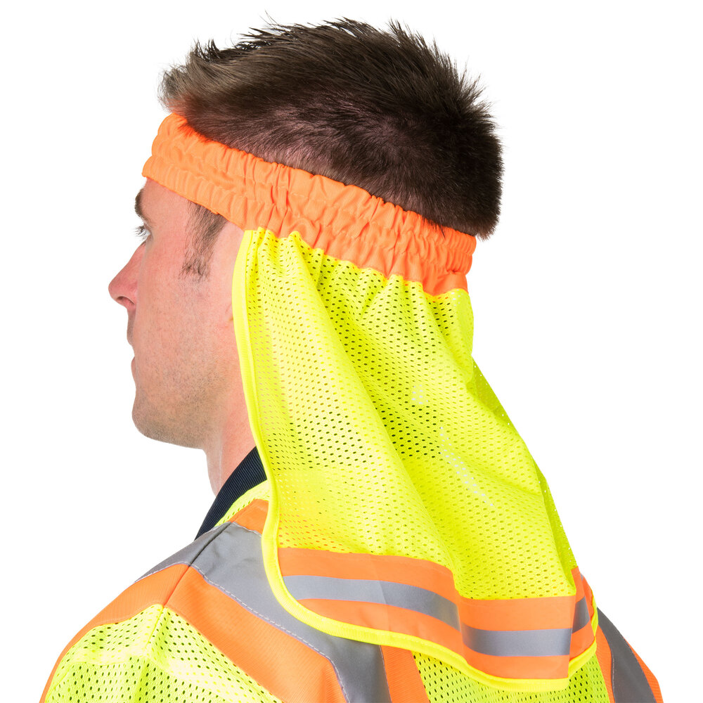 Lime 2 Tone High Visibility Neck Shade with Reflective Tape
