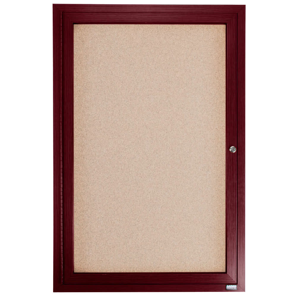 Aarco CBC4836R 48" x 36" Enclosed Indoor Hinged Locking 1 Door Bulletin ...