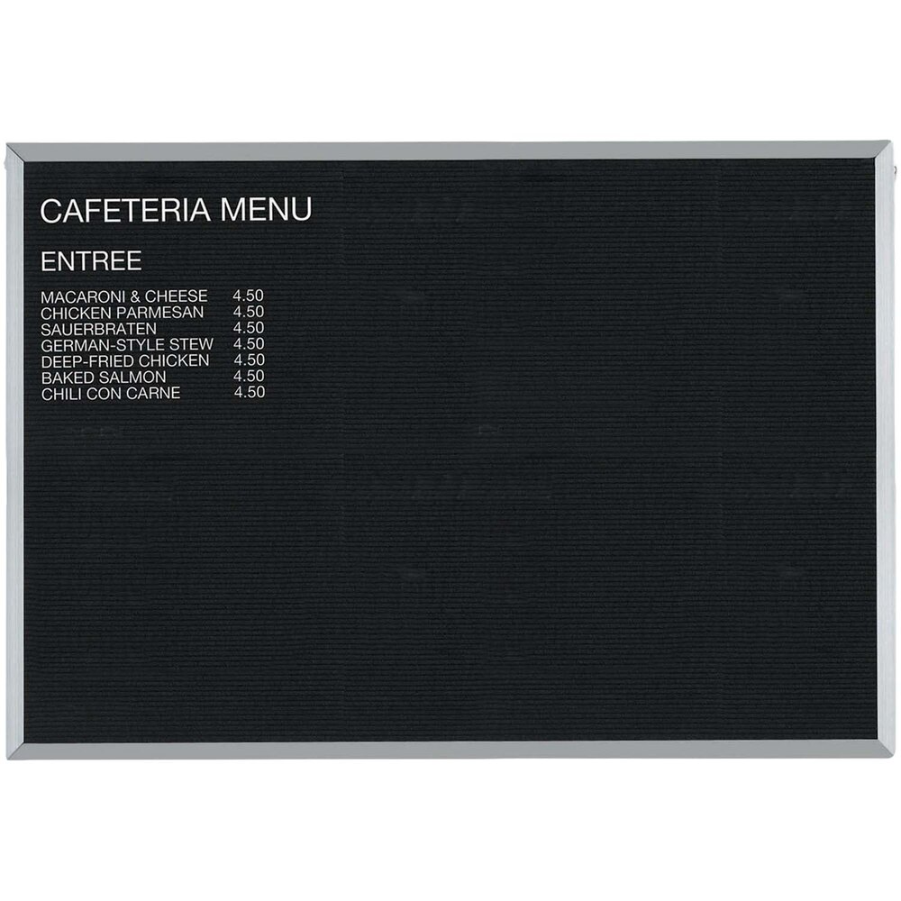 Aarco BOFD4872L 48" x 72" Black Felt Open Face Horizontal Indoor ...