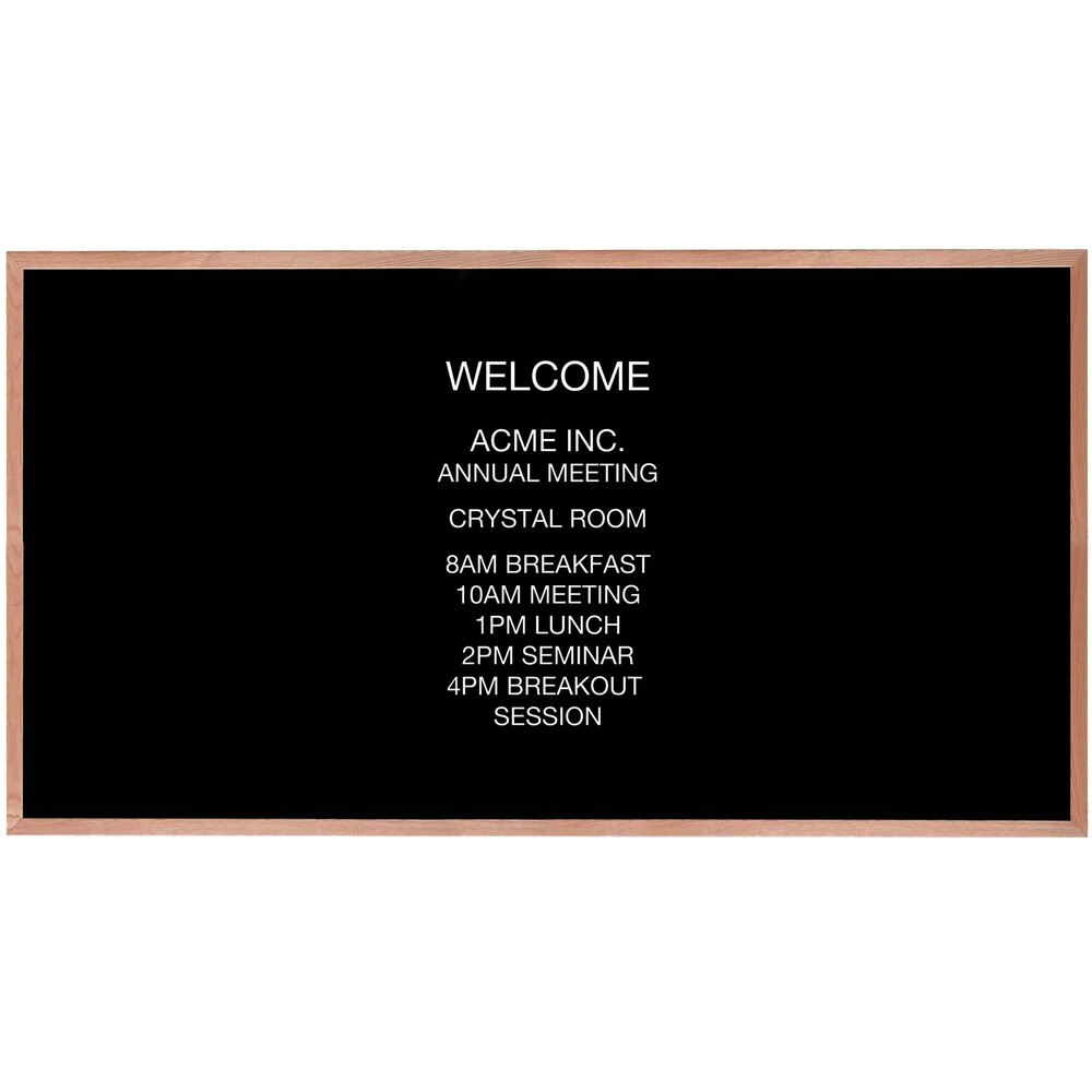 Aarco AOFD4896L 48" x 96" Black Felt Open Face Horizontal Indoor ...