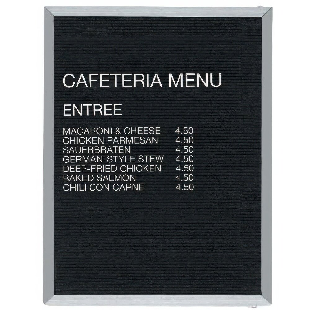 Aarco BOFD3630L 36" x 30" Black Felt Open Face Vertical Indoor Message ...