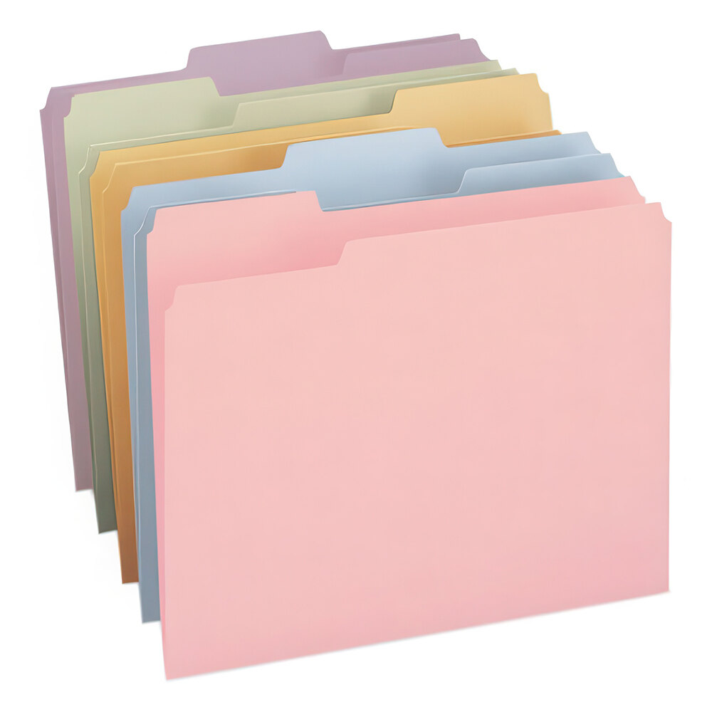 Smead 11953 Letter Size File Folder - Standard Height with 1/3 Cut ...