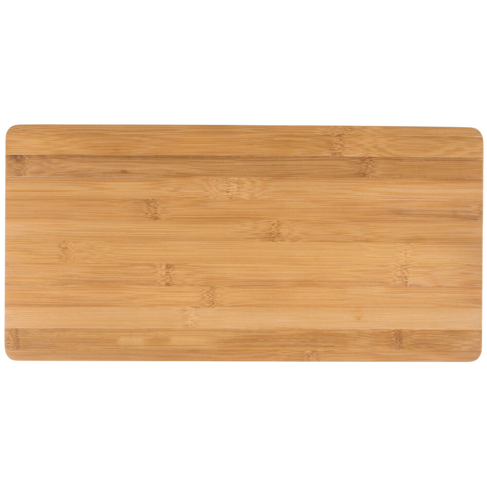 American Metalcraft BAM189 Rectangular Bamboo Platter - 18 1/4" x 9"