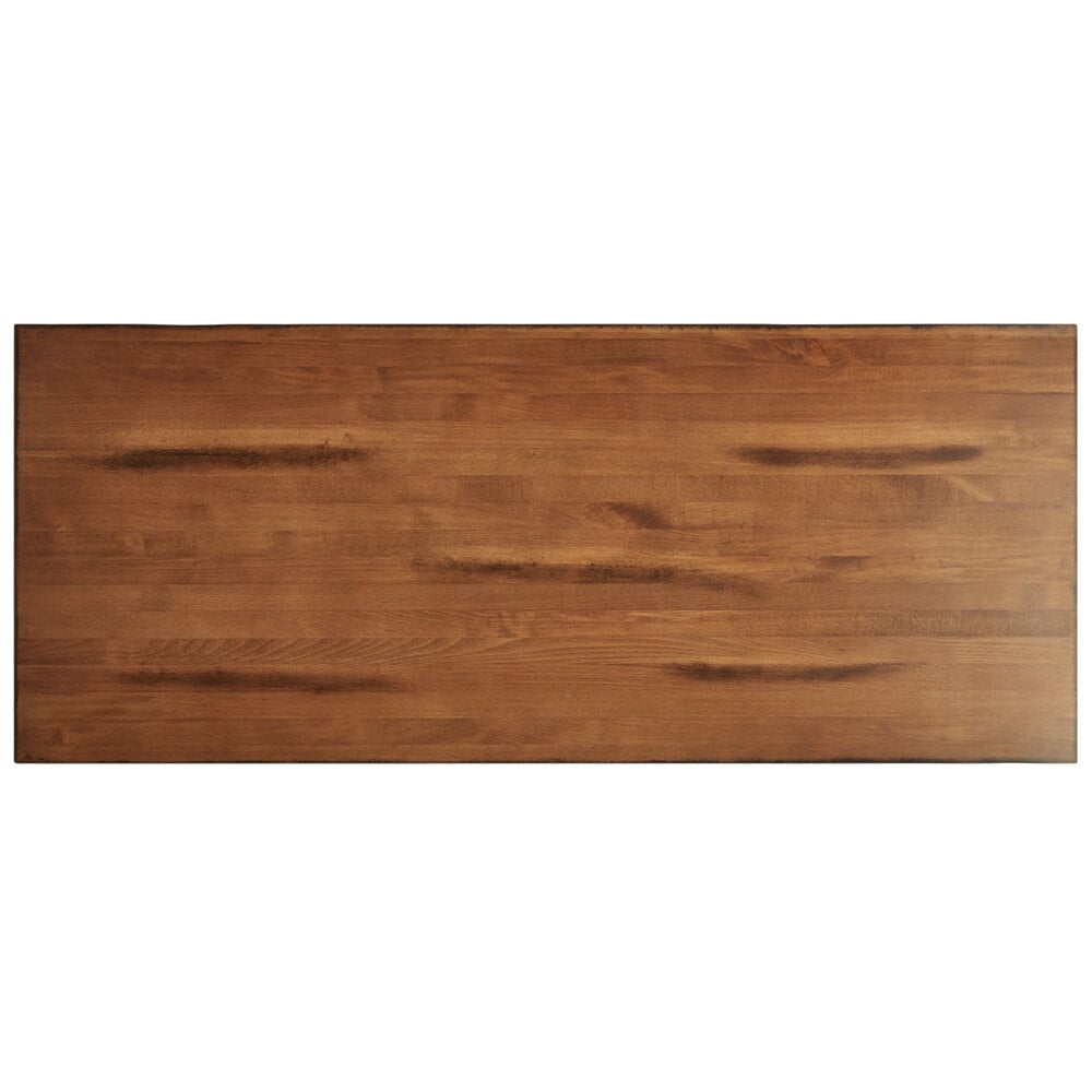 Lancaster Table & Seating Industrial 30" x 72" Solid Wood Live Edge ...