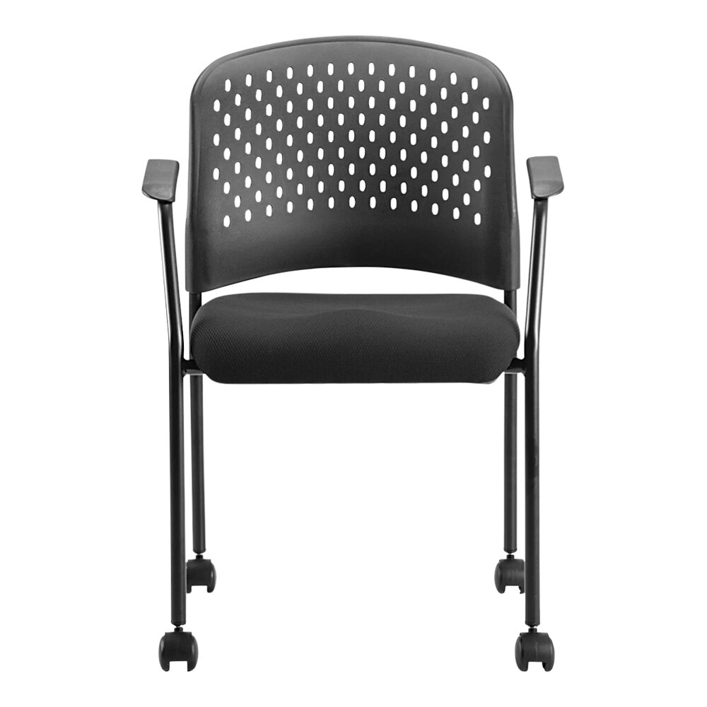 Eurotech FS9070 Breeze Series Black Fabric and Plastic Office Side ...