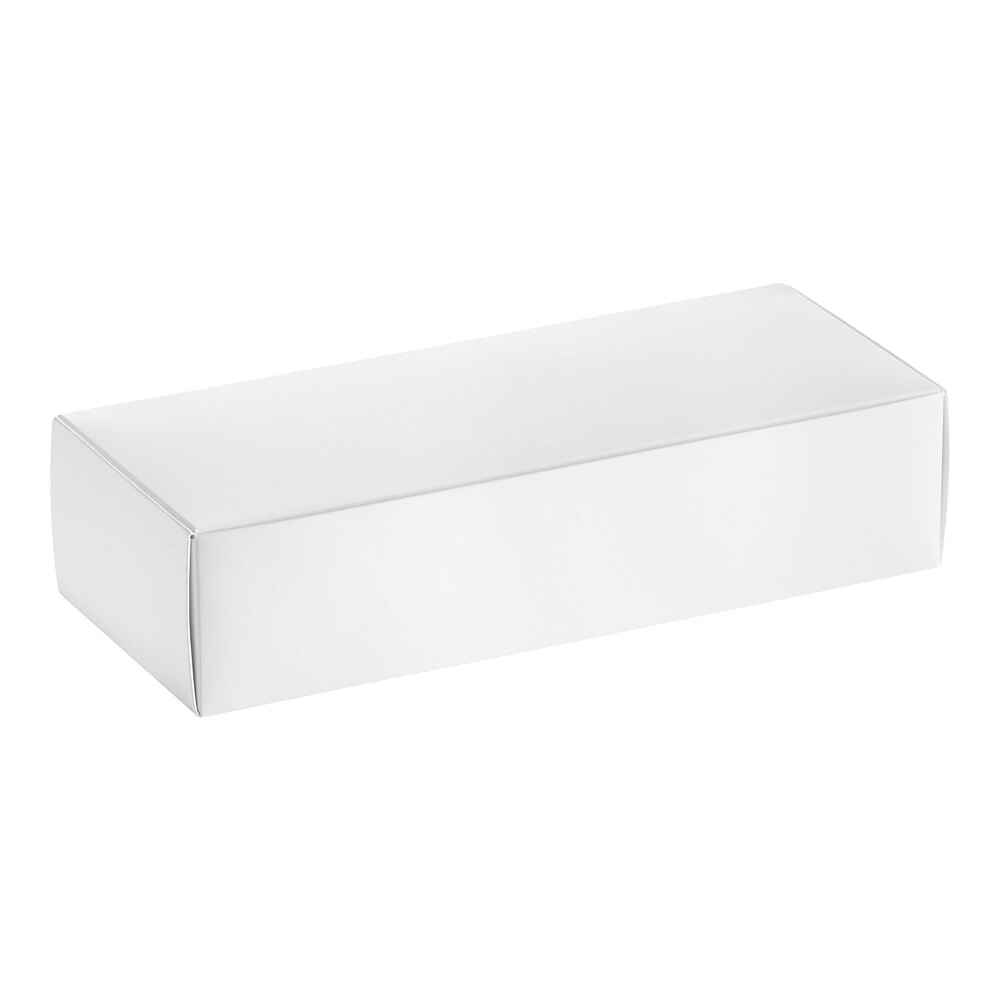 Simplex 10 5/8" x 4 1/4" x 2 1/2" White 3 lb. 1-Piece Candy Box - 250/Case