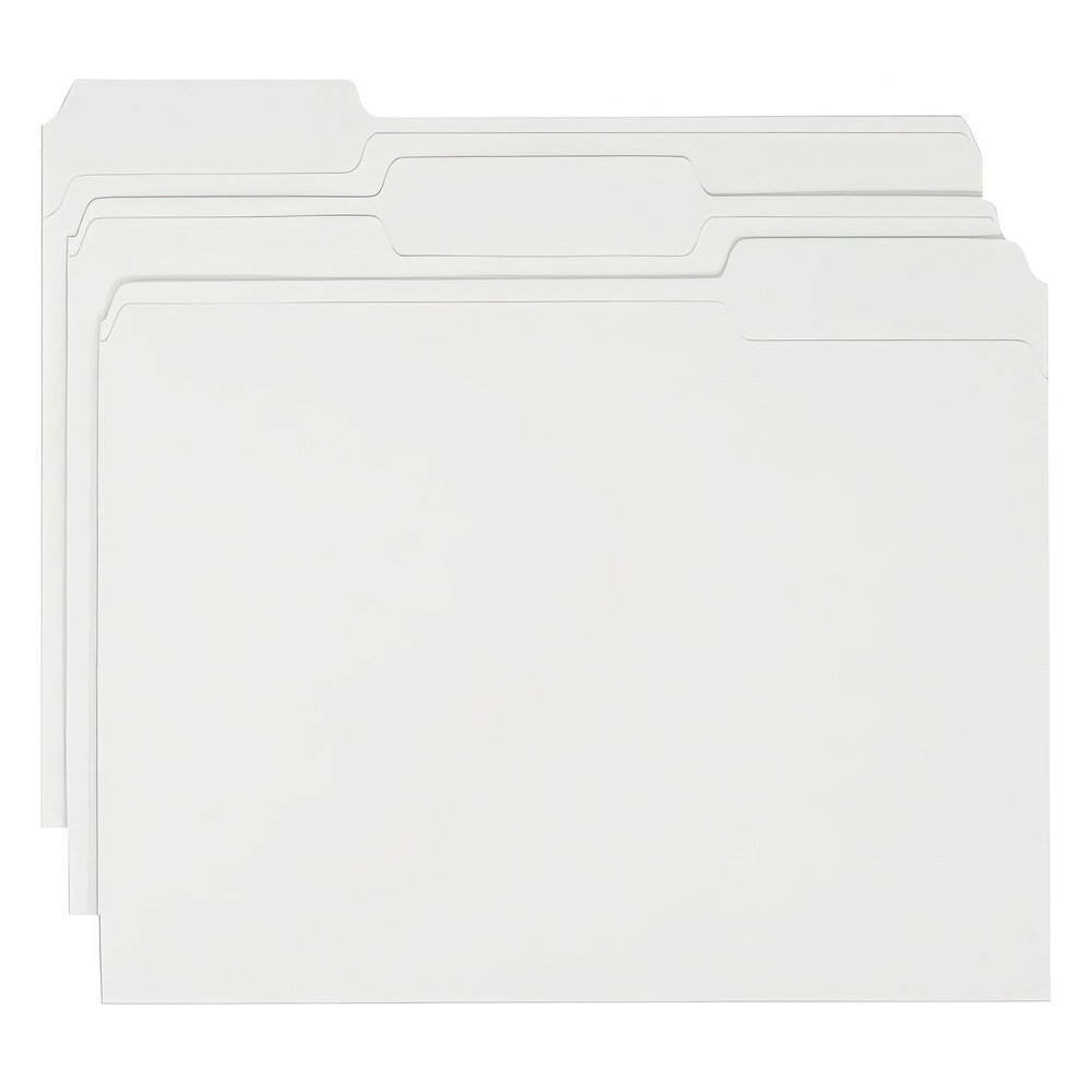 Smead 12843 Letter Size File Folder - Standard Height with 1/3 Cut ...