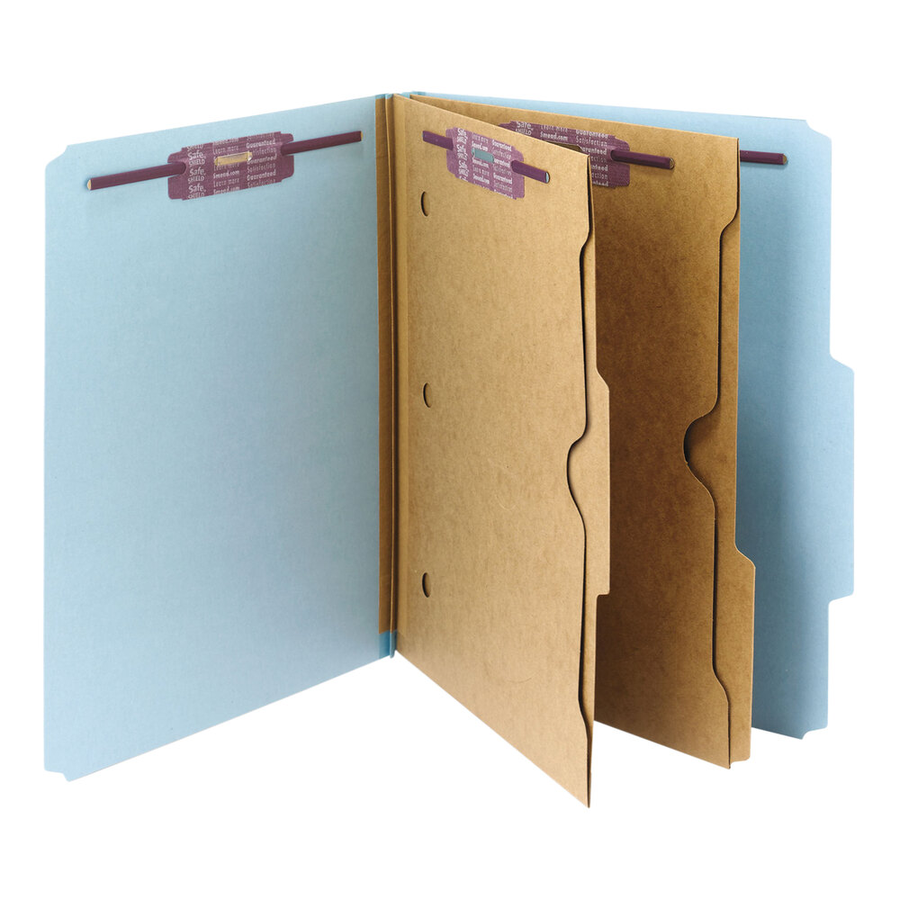 Smead 14081 SafeSHIELD Letter Size Classification Folder with 2 Pockets ...