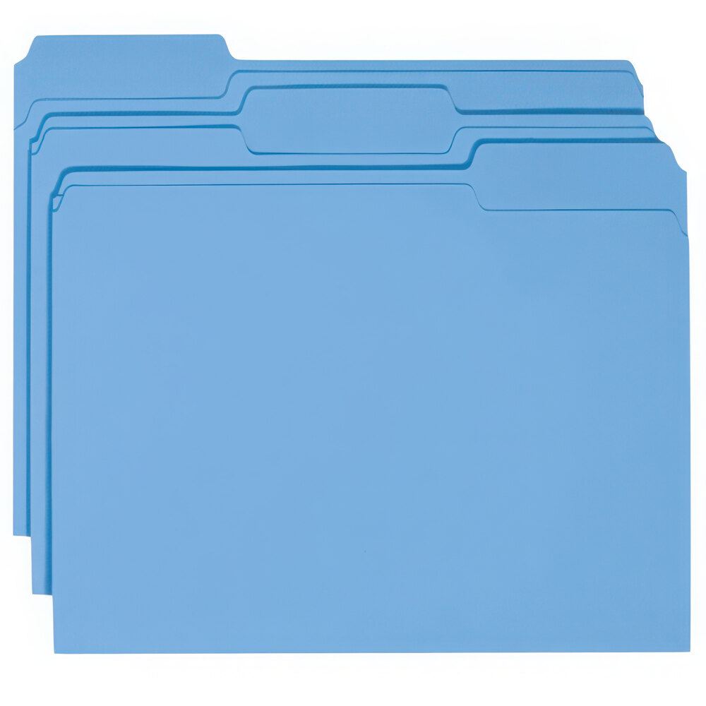 Smead 12043 Letter Size File Folder - Standard Height with 1/3 Cut ...