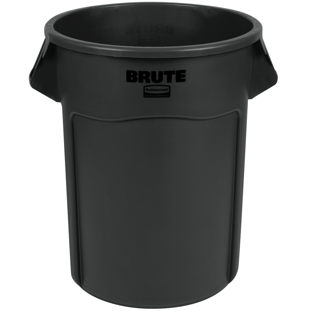 Rubbermaid 1779739 BRUTE 55 Gallon Black Executive Round Trash Can