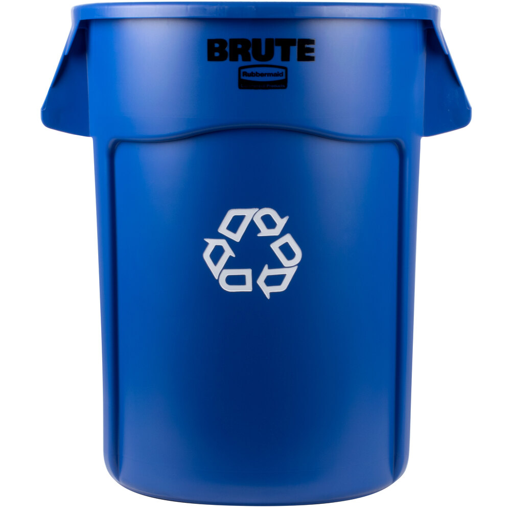 Rubbermaid® FG264307BLUE BRUTE 44 Gallon Blue Round Recycling Can