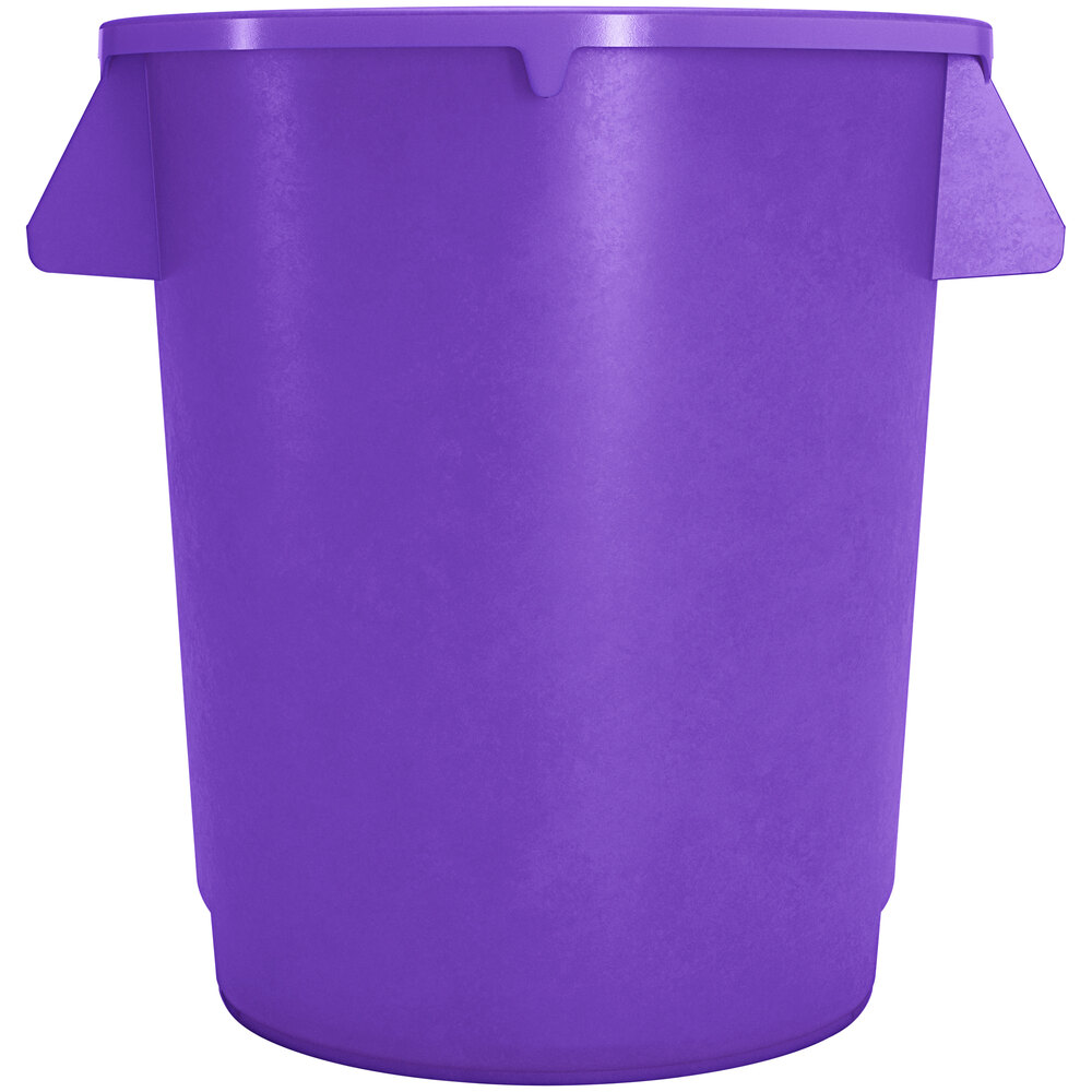 Carlisle 84101089 Bronco 10 Gallon Purple Round Trash Can