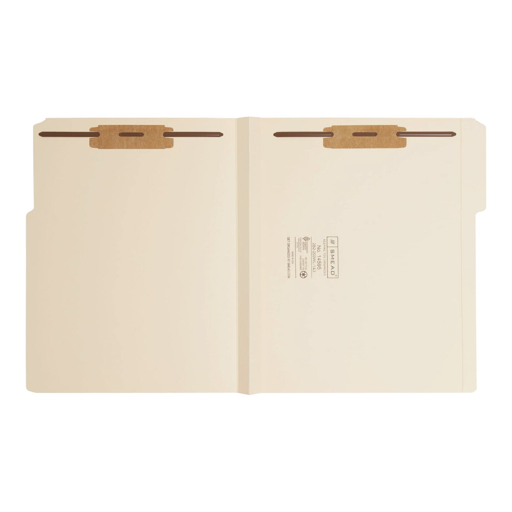 Smead 14595 Heavy Weight Letter Size Fastener Folder with 2 Fasteners ...