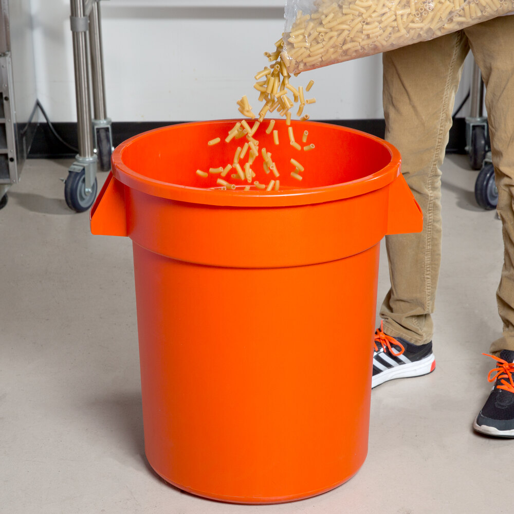 Carlisle 34102024 Bronco 20 Gallon Orange Trash Can