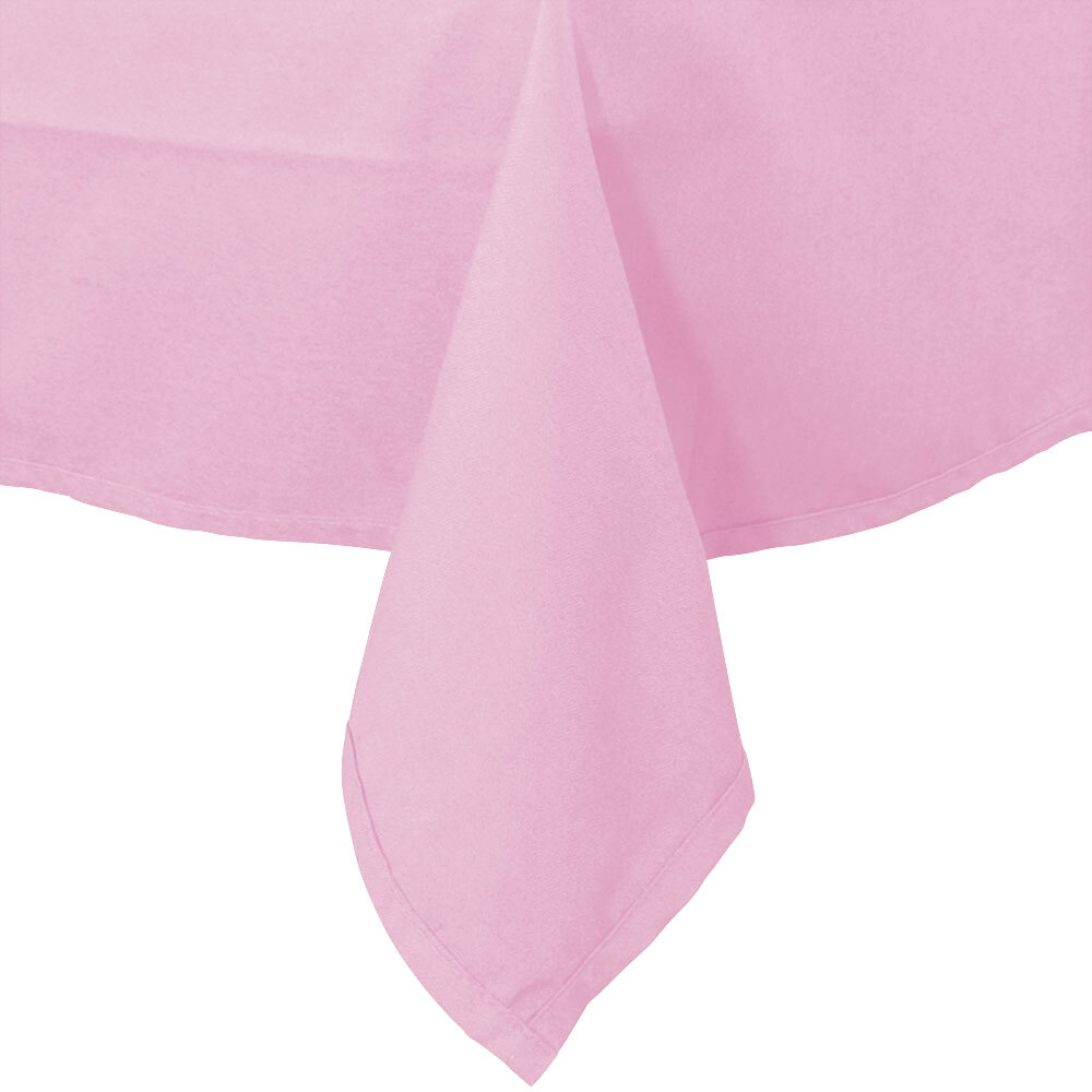 Intedge 90" x 90" Square Pink Hemmed 65/35 Poly/Cotton Blend Cloth ...