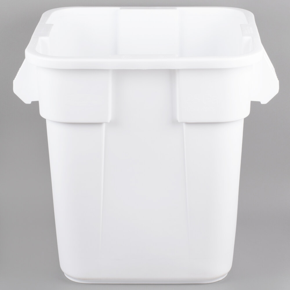 Rubbermaid FG352600WHT BRUTE 28 Gallon White Square Ingredient Bin ...