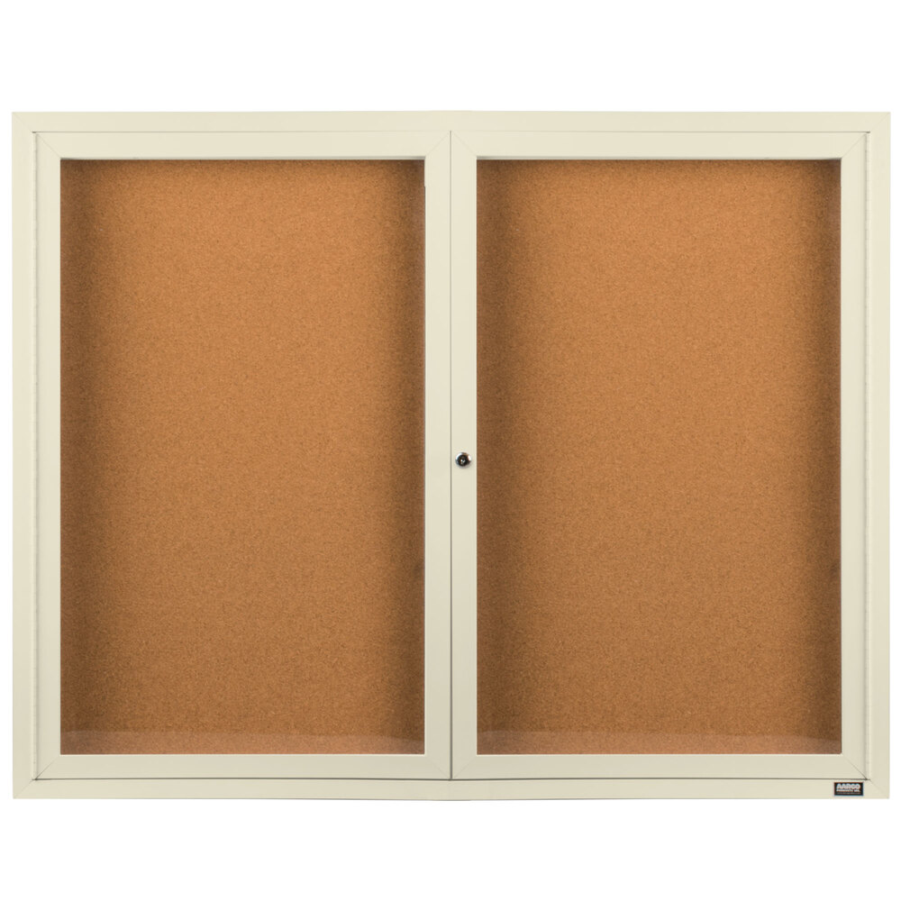 Aarco DCC4872RIV 48" x 72" Enclosed Hinged Locking 2 Door Powder Coated ...