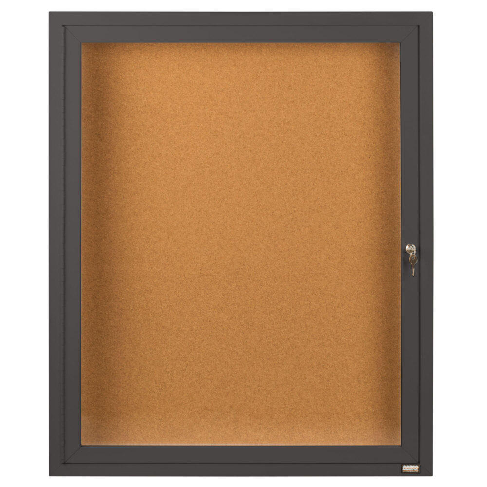 Aarco DCC2418RBA 24" x 18" Enclosed Hinged Locking 1 Door Bronze ...