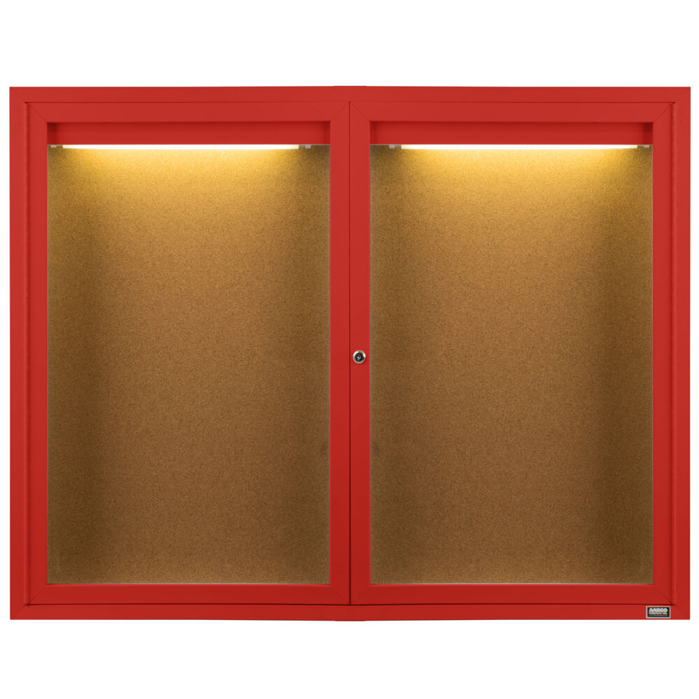Aarco DCC3648RIR 36" x 48" Enclosed Hinged Locking 2 Door Powder Coated ...