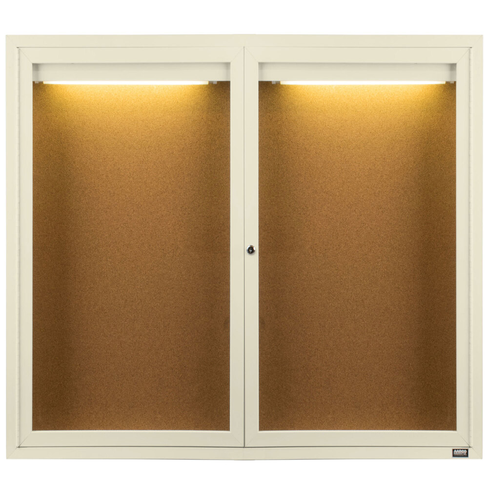 Aarco DCC4860RIIV 48" x 60" Enclosed Hinged Locking 2 Door Powder ...