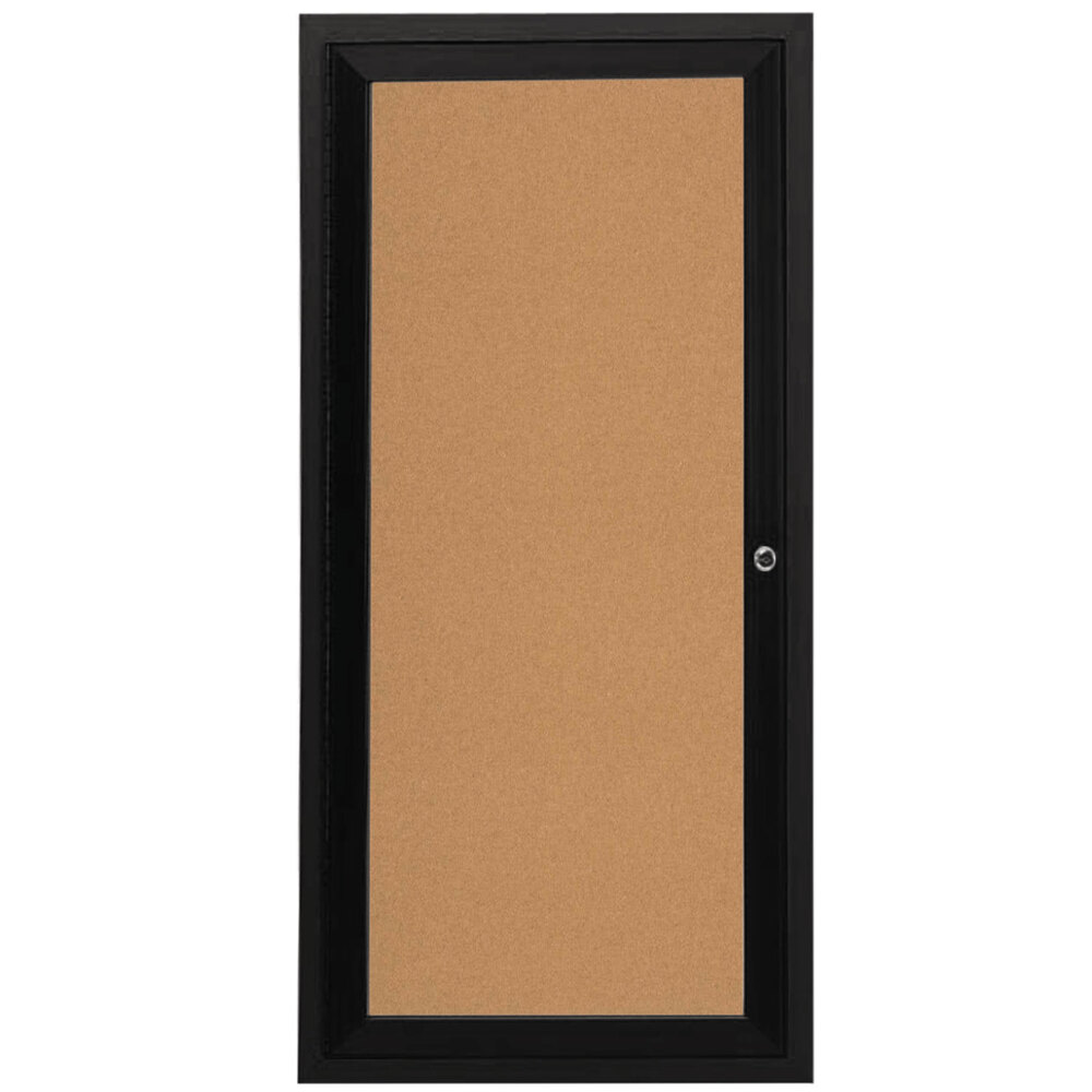 Aarco DCC2412RBK 24" x 12" Enclosed Hinged Locking 1 Door Powder Coated ...