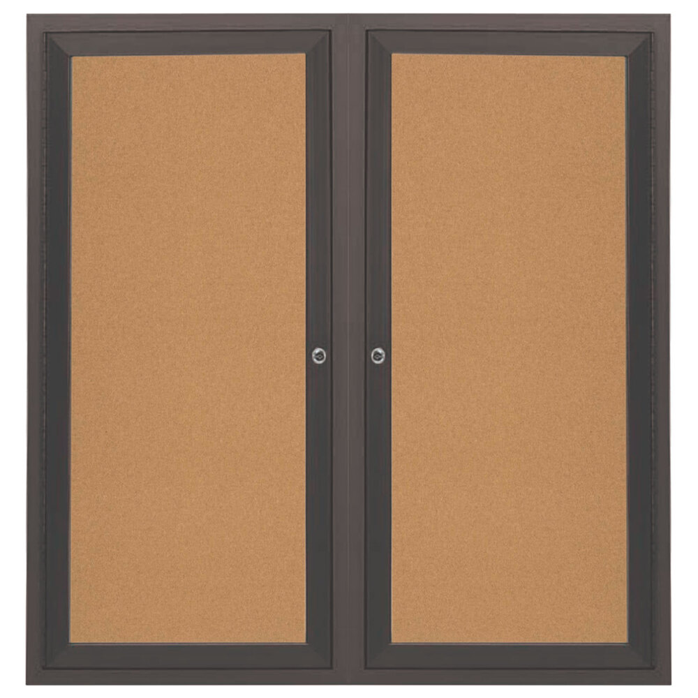 Aarco DCC4872RBA 48" x 72" Enclosed Hinged Locking 2 Door Bronze ...