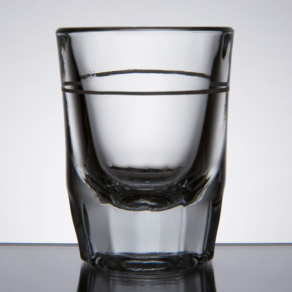 Anchor Hocking 5282/928U 2 oz. Fluted Shot Glass with 1 oz. Pour Line ...