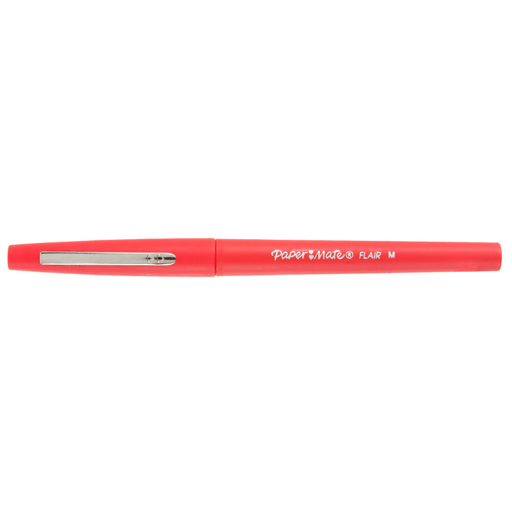 Paper Mate 8420152 Point Guard Flair Red Ink with Red Barrel Needle Tip ...