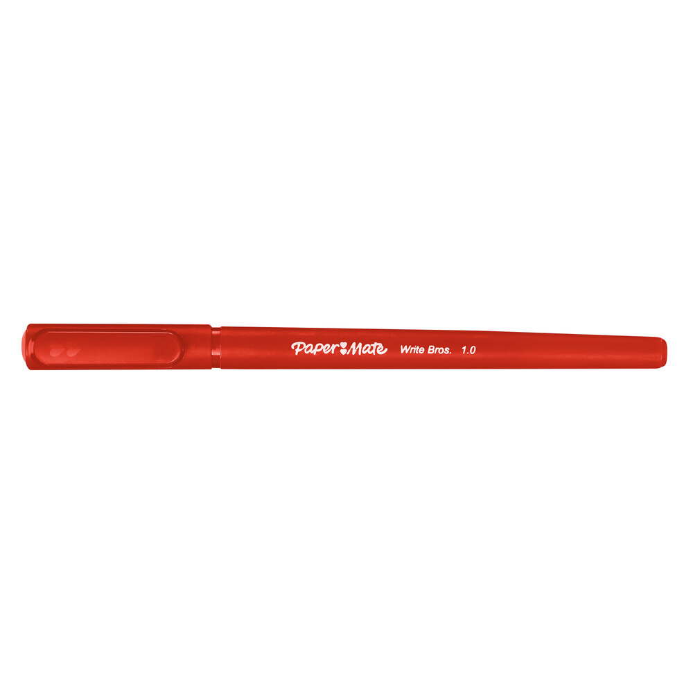 Paper Mate 3321131C Write Bros Red Ink with Red Barrel 1mm Ballpoint ...