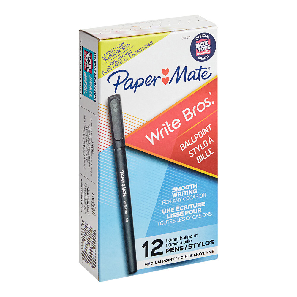 Paper Mate 3331131C Write Bros Black Ink with Black Barrel 1mm ...
