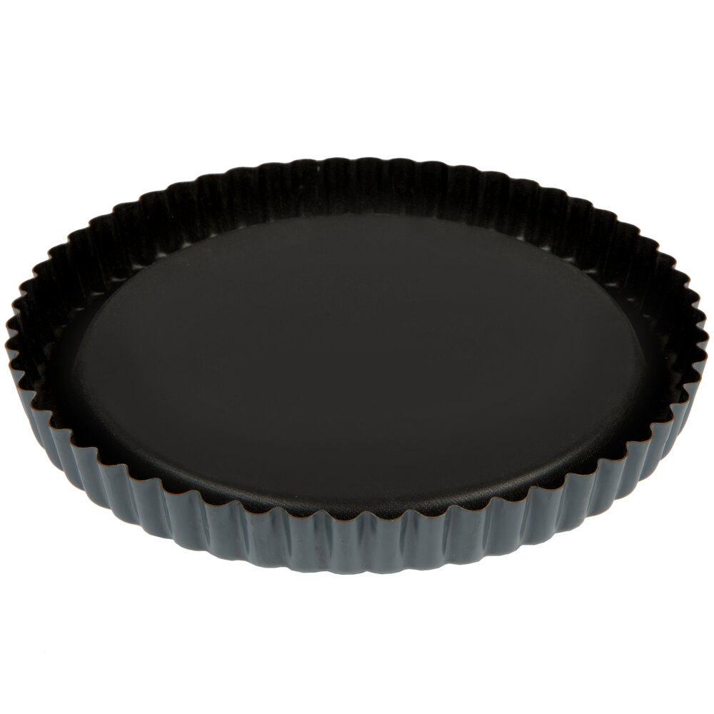 Matfer Bourgeat 332235 Exopan Steel 10 1/4" x 1" Fluted Non-Stick Fresh ...