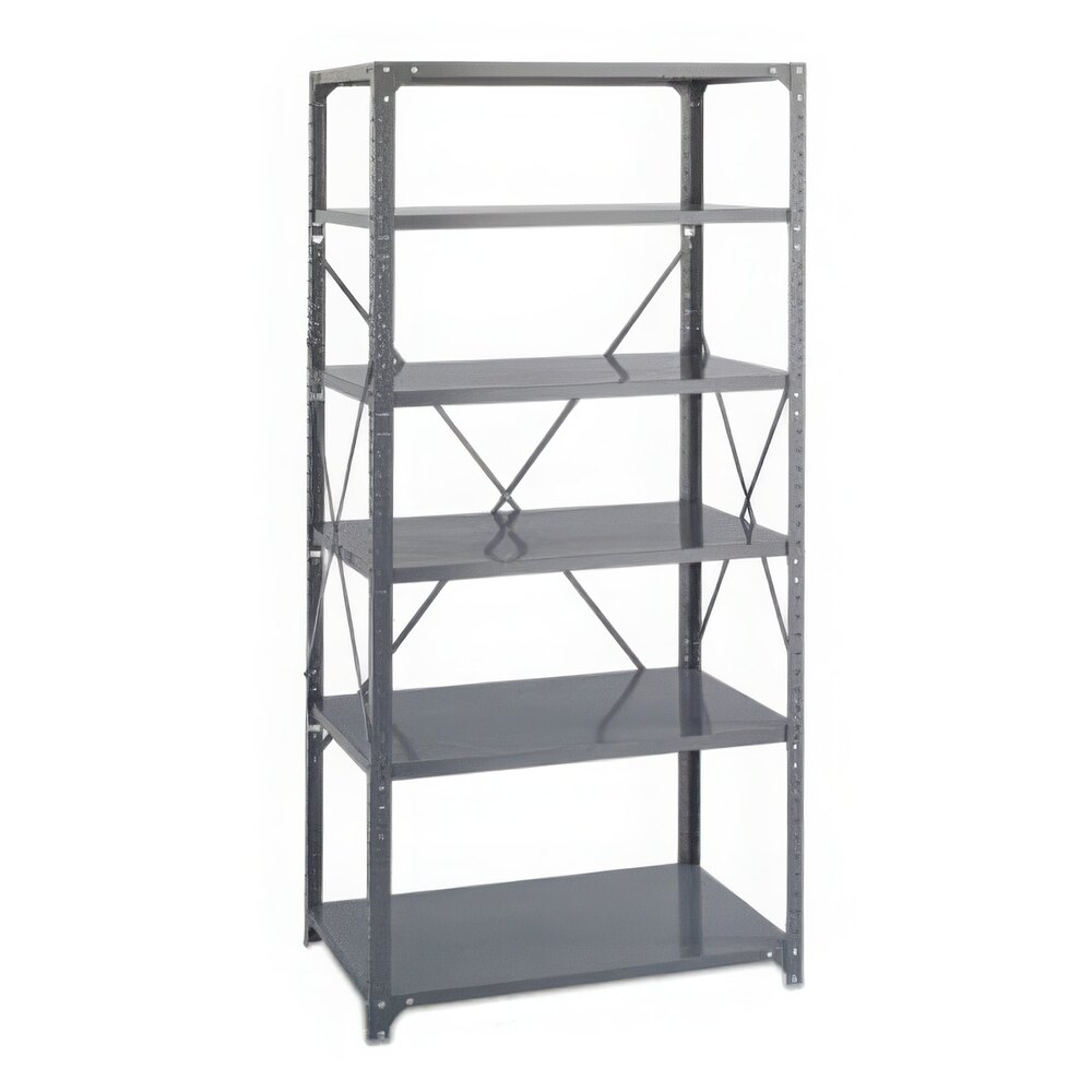 Safco 6270 Dark Gray 5 Shelf Commercial Steel Shelving Unit - 36" x 24 ...