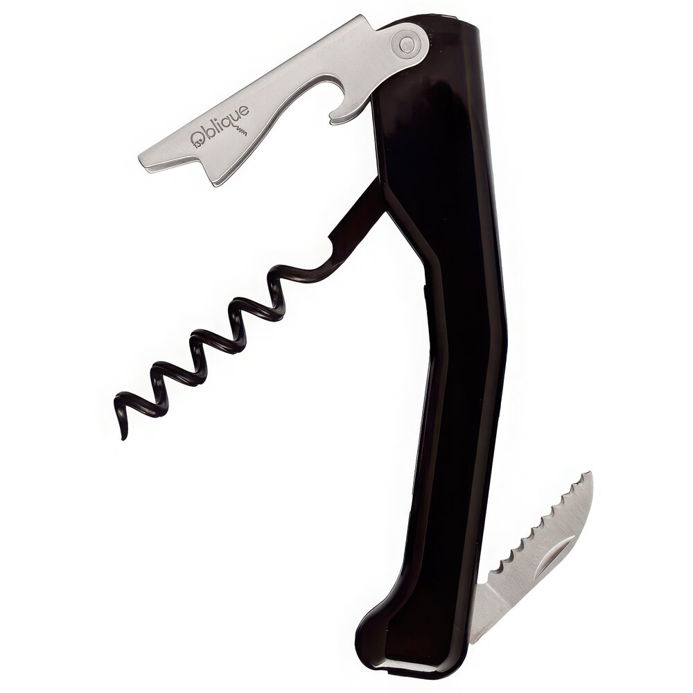 Oblique Waiter's Corkscrew with Black Handle 2005-01
