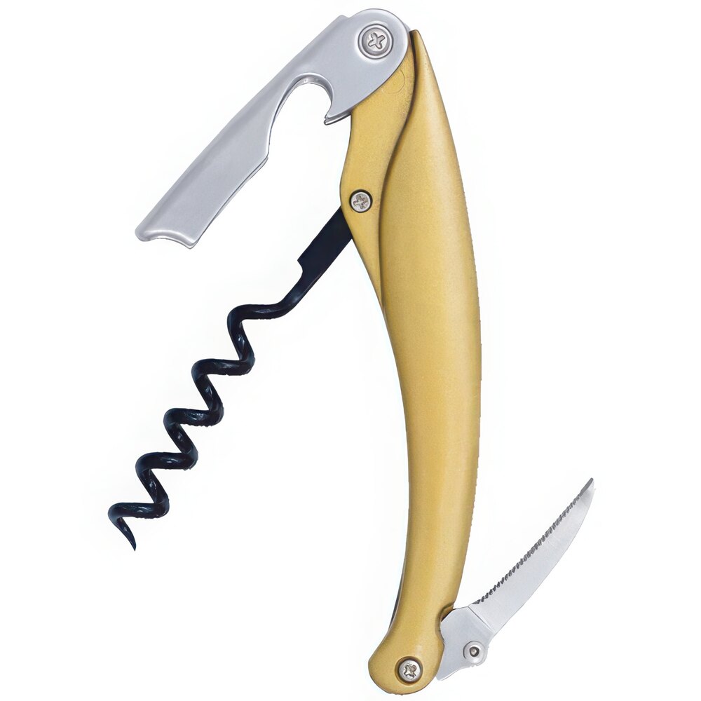 Franmara Dauphine Waiter's Corkscrew with Anodized Gold Metal Alloy ...