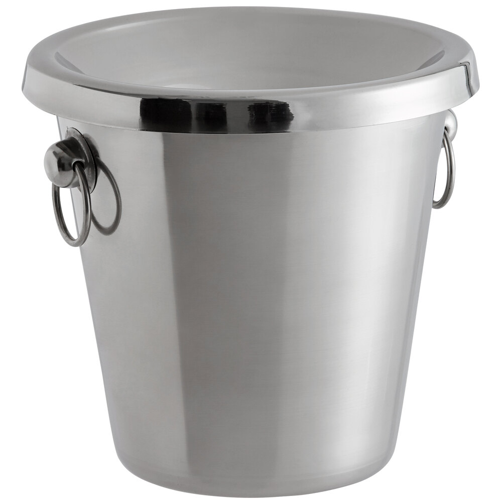 Franmara 9286SET Customizable 4.5 Qt. Stainless Steel Wine Tasting Spittoon