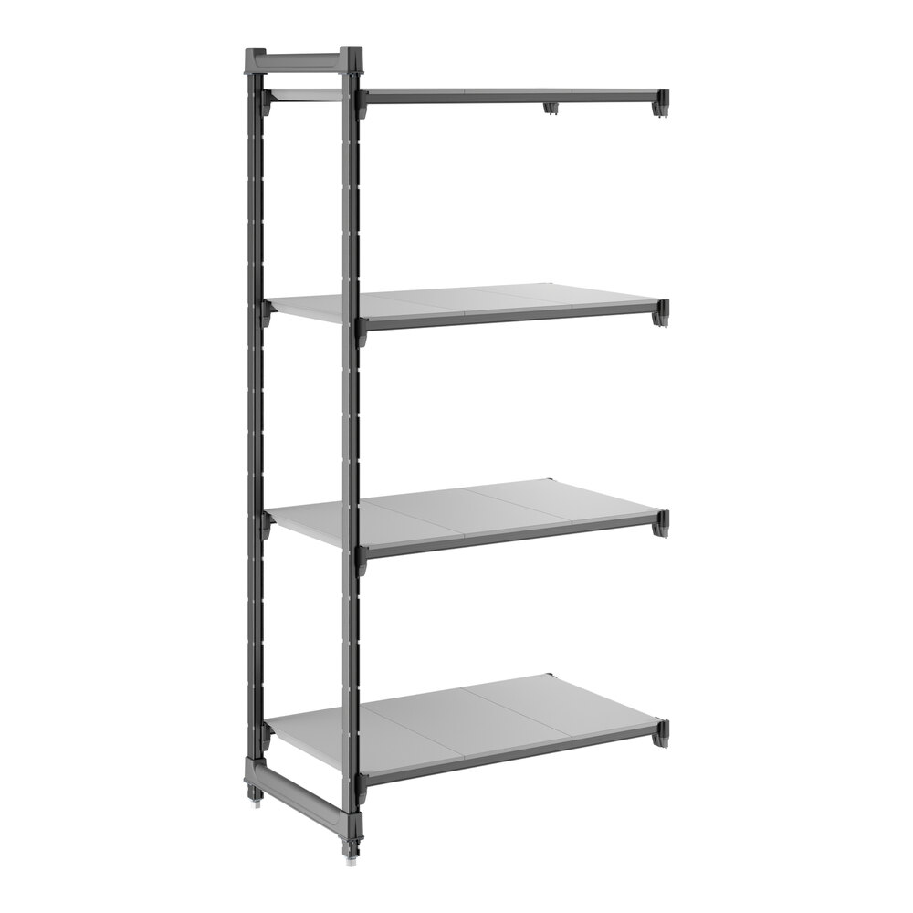 Cambro CBA213672S4580 Camshelving® Basics Plus Solid 4-Shelf Add On ...