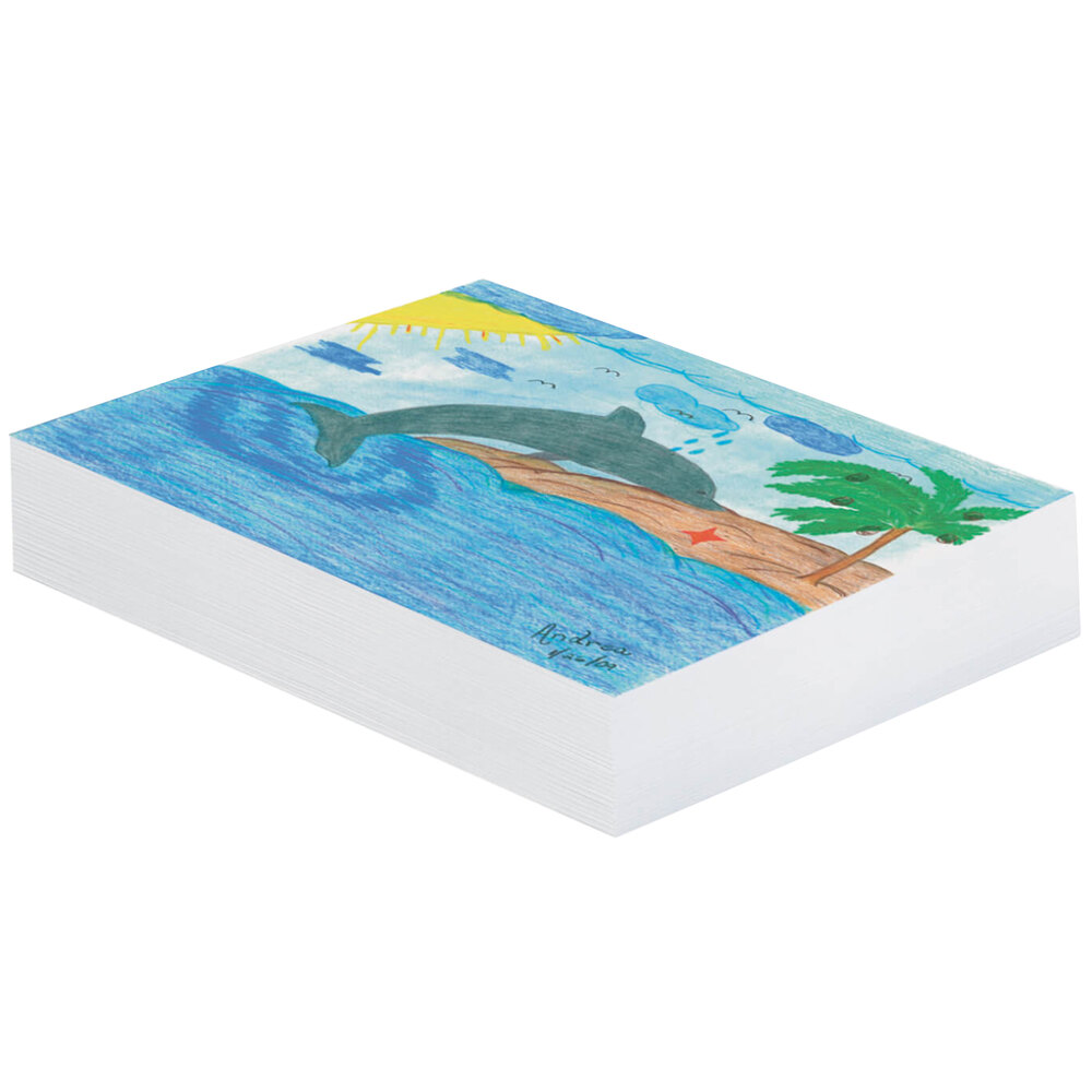 Pacon 3409 12" x 18" White Ream of 30 lb. Smooth Unruled Newsprint ...